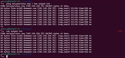 dasar perintah linux tee disertai contoh