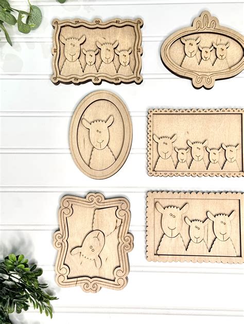 Sheep Frames 8 Styles Farmhouse Svg Digital Download For Glowforge Or