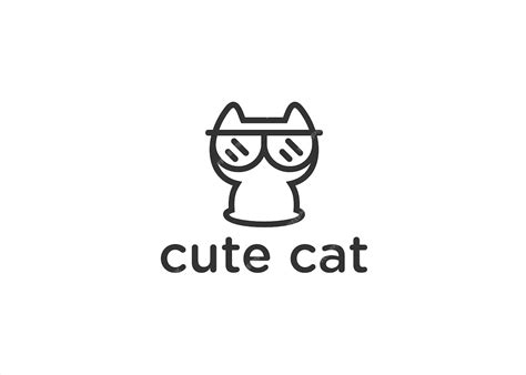 Premium Vector Cute Cat Logo Design Vector Illustration