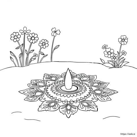 Rangoli Para Colorear