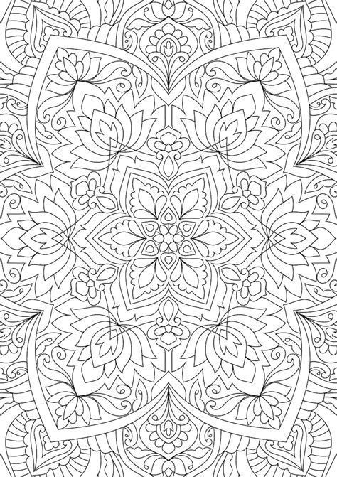 Desenho De Mandala Detalhado Com Padrão Floral Preto E Branco Para Colorir Vetor Premium