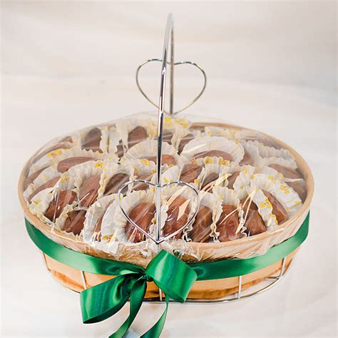 Dates And Oval Metal Biscuit Basket Delivery In Singapore Fnp Sg