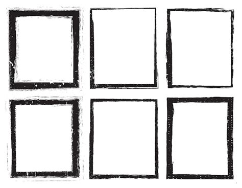 Premium Vector Set Of Grunge Square Frames