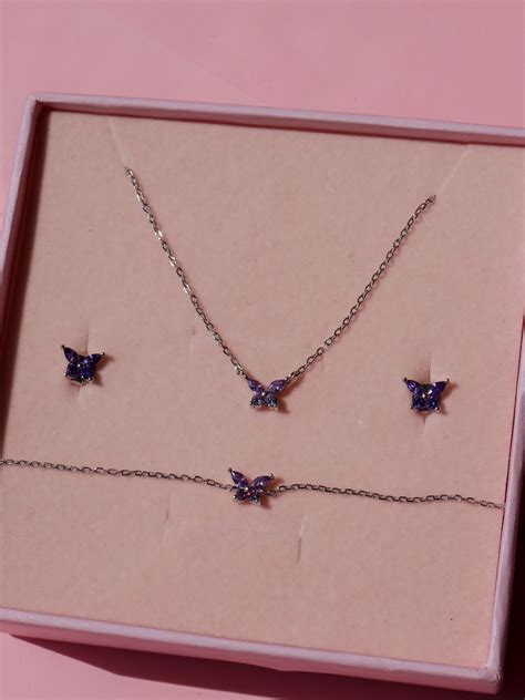 Reorah Purple Pixie 925 Gümüş Set