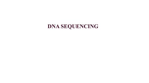 Dna Sequencingpptx