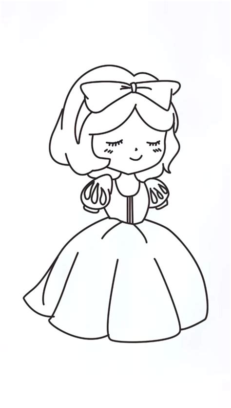 白雪公主简笔画图片打印20张几塔之家