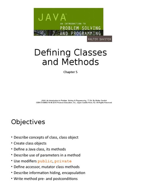 Defining Classes And Methods Pdf Method Computer Programming