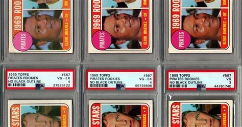 1969 Topps 567 Pirates Rookies No Black Outline On Title Psa Album On Imgur