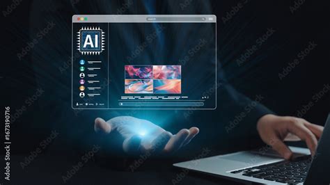 Ai Platform Generating Art Images With Dynamic Interface Ai Generated Content Appears In Image