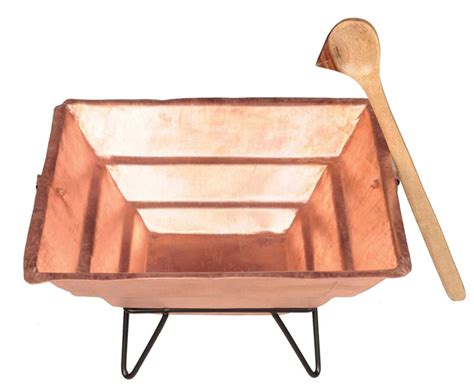 Traditional Copper Small Havan Kund W Spoon And Stand For Pooja 6 33879 Usa