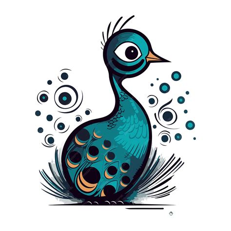 Premium Vector Peacock Vector Illustration Isolated On White Background