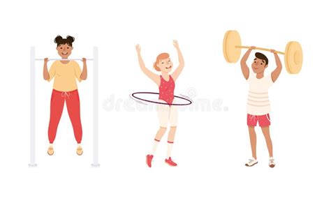 Young Male And Female In Athletic Wear At Gym Doing Physical Exercise