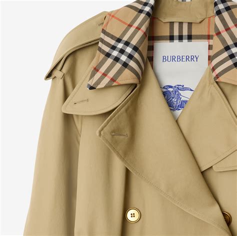 Trench Coat Castleford Largo Con Cuello Check Beige Hamper Mujer