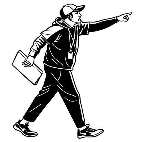 Coach Clipart Black And White Versatile Graphic For Professional Design