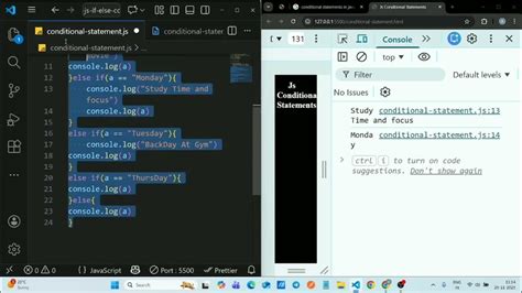 Javascript Conditional Statements Explained In Hindi If Else And Switch