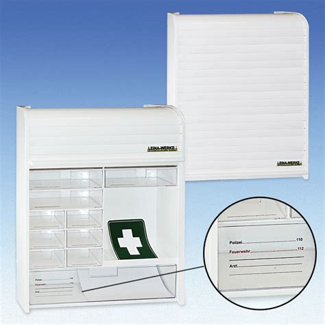 Verbandschrank Kunststoff Mit Jalousie 42 X 10 X 48 Cm Weiß Leer