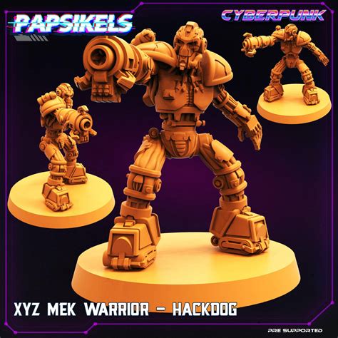 3d Printed Papsikels Cyberpunk Sci Fi Xyz Mek Warrior Set 28mm 32mm