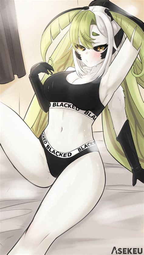 Rule 34 Asekeu Bedroom Black Sclera Blacked Blacked Clothing Blush Breasts Bug Bug Girl