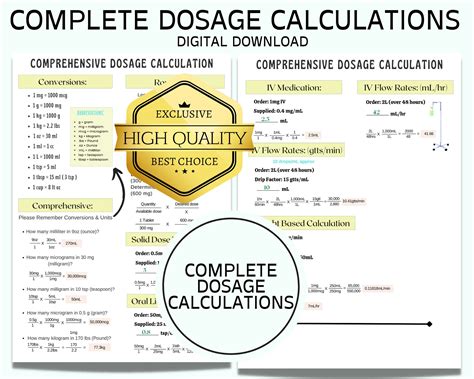 Dosage Calculations Dosage Calculation Nursing Nursing Dosage Calculations Nursing Notes Med