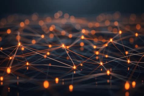 Premium Photo Abstract Glowing Connecting Dots And Lines Background Network Connection