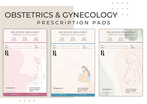 Rx Pad Prescription Pad Medical Certificates Customizable Prescription Pads Obstetrics