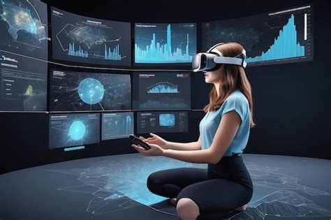Virtual Reality Marketing Analytics Premium Ai Generated Image