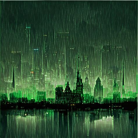 Matrix City Skyline At Night Version 2 0 By Equinoxec64 On Deviantart
