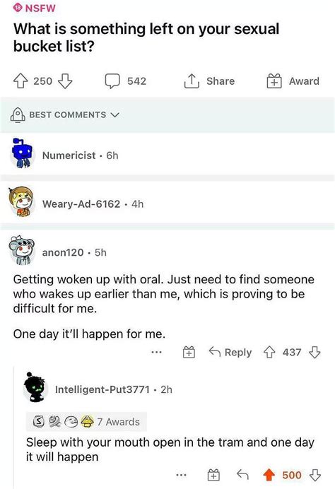 Alright Hit Me With It What Odd Thing Do You Have Left On Your Sexual