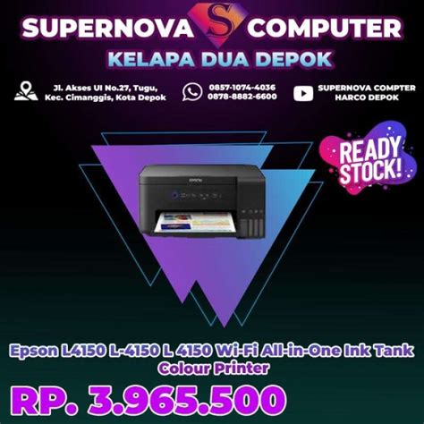 Promo Epson L4150 L 4150 L 4150 Wi Fi All In One Ink Tank Colour