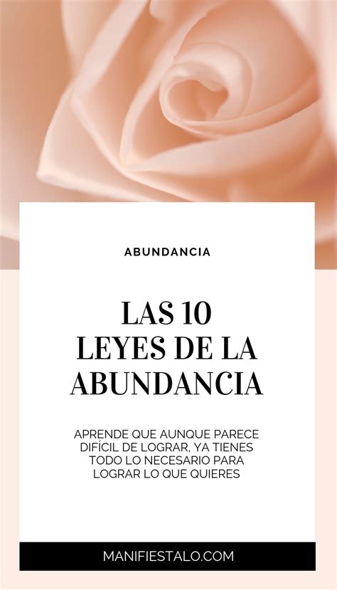Las 10 Leyes De La Abundancia Superaciónpersonal Motivación Mente