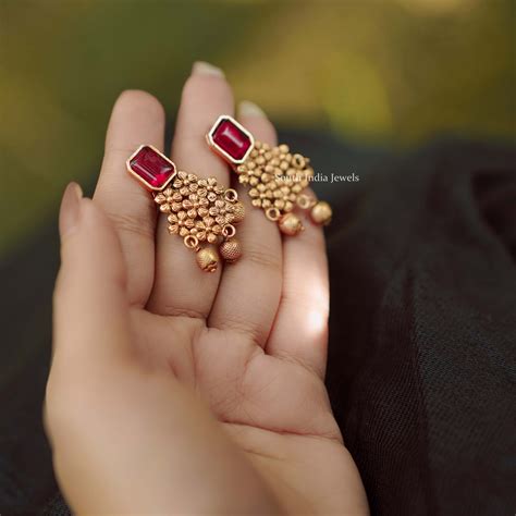 Classic Ruby Necklace Set South India Jewels Online Stores