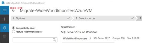 azure migration sql server compatibility check with dma