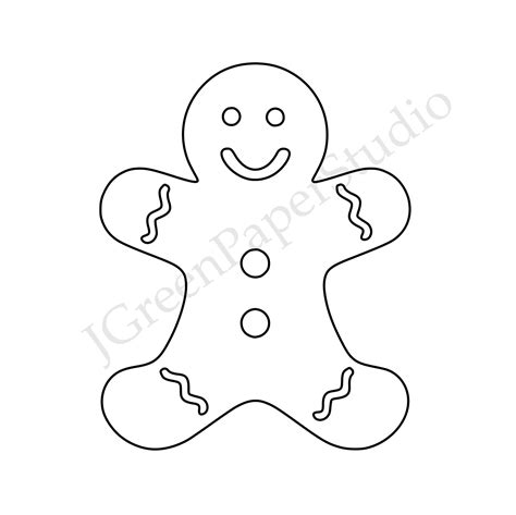 Gingerbread Man Printable Template Free Printable