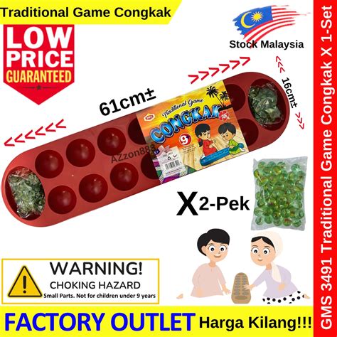 Traditional Game Congkak Plastic Free 2 Pek Guli Congkak