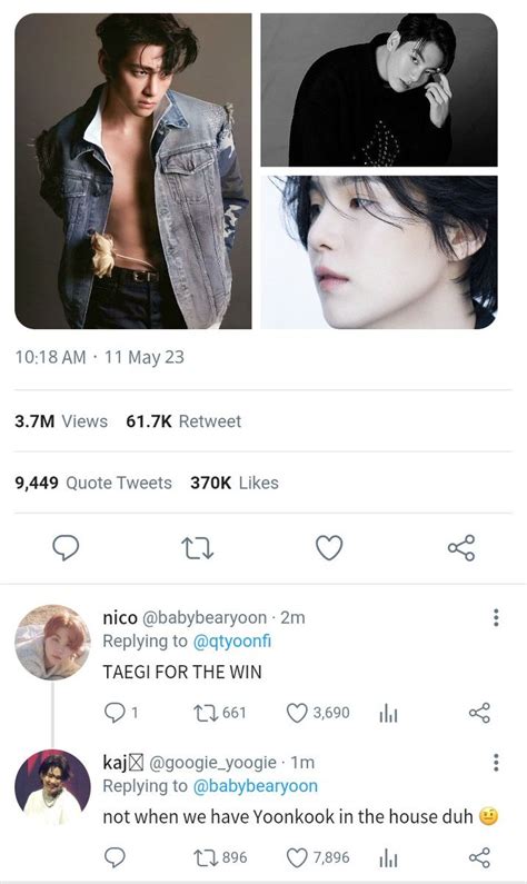 Stella꒰⁠⑅꒱🔞{11k} On Twitter 16 Taegi Or Yoonkook 🤔