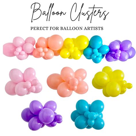 Colorful Balloon Clusters Party Decor Balloon Garland And Arch Etsy