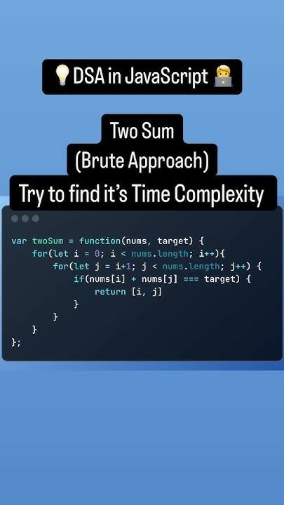 Dsa In Javascript💡twosum Dsa Javascript Shortsfeed Shorts Coding