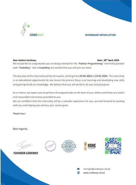 Aeshna Varshney On Linkedin Codeway Pythoninternship Newbeginnings