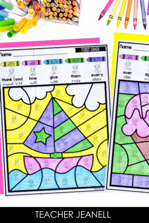 Asl Worksheets American Sign Language Color By First Grade Sight Words In 2024 First Grade
