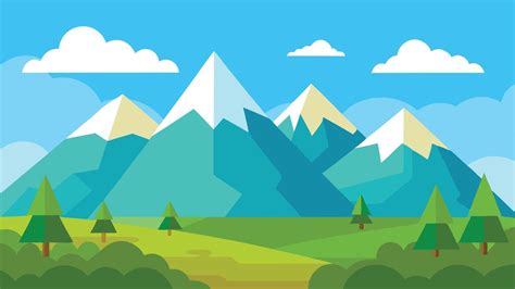 Cartoon 2d Nature Mountrain Background 65417923 Vector Art At Vecteezy