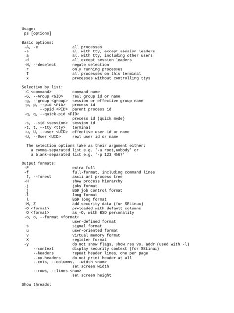 ps commands download free pdf computer terminal system software