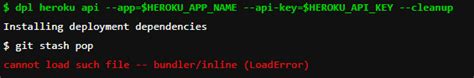 Unable To Deploy To Heroku Cannot Load Such File Dplproviderheroku Loaderror · Issue