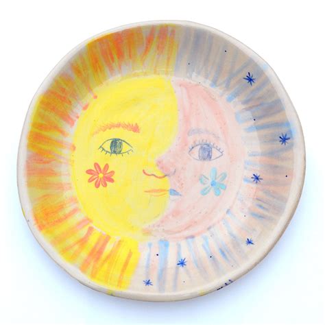Ceramic Eclipse Plate By Eva Boch