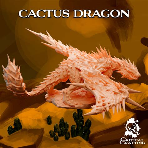 3d Printable Cactus Dragon By Dillon Olney