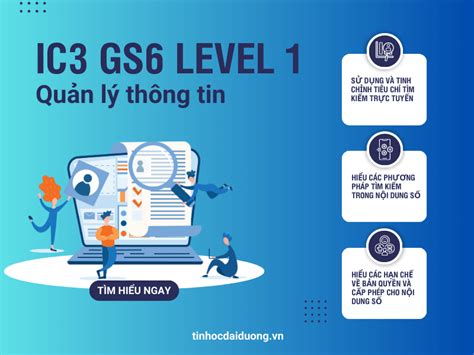 Ic3 Gs6 Level 1 Chương Trình Ic3 Chi Tiết Tin Học Đại Dương