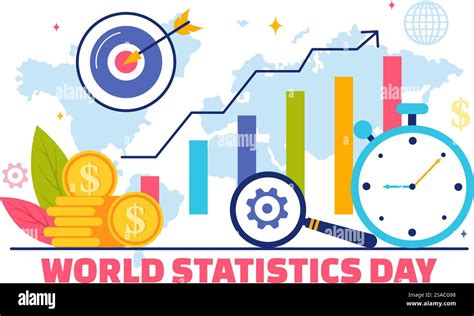 National Statistics Day Vector Illustration Featuring Data Calculation