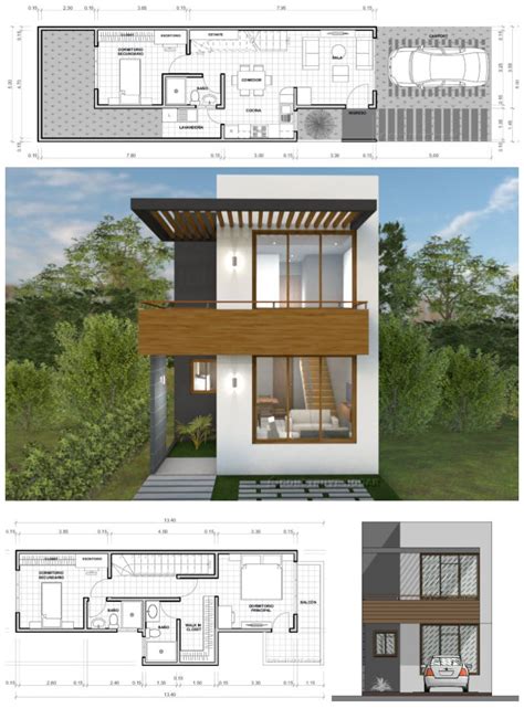10 Hermosas Casas De Dos Pisos Con Diseño De Planos Planos De Casas