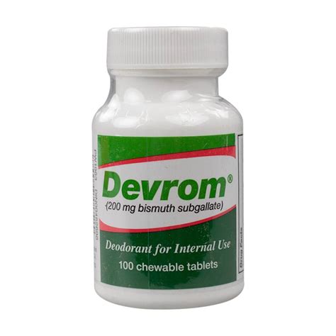 Devrom® Chewable Tablets 100 Count Internal Deodorant Save Rite Medical