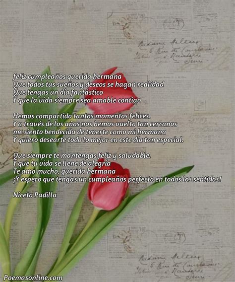 Poemas para Felicitar a una Hermana en su Cumpleaños Poemas Online