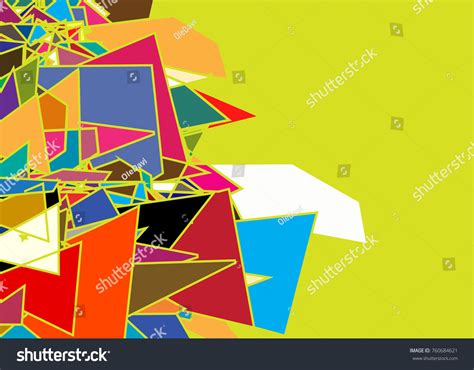 Vector Dimensional Colorful Wireframe Object Demolished Stock Vector Royalty Free
